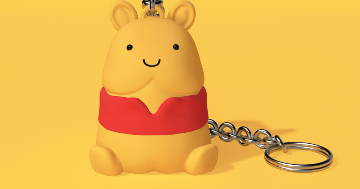 WINNIE THE POO MINI KEY RING by Dick Project | Download free STL model ...