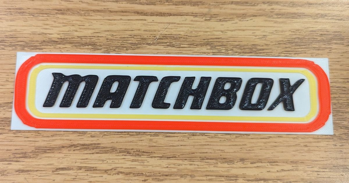 Matchbox logo sign placard for display by Nuvz | Download free STL ...