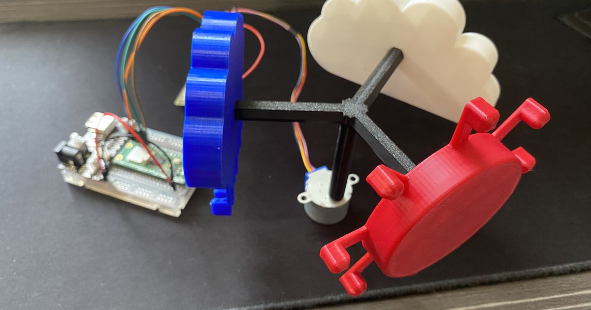 3D Printed Rotating Weather Station by jaydn | Download free STL model ...