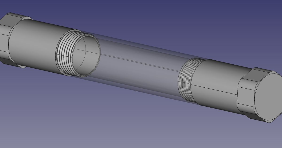 Double Ended Threaded Tube by Dork Design | Download free STL model ...