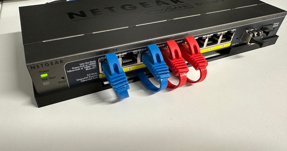 Riser for Netgear ProSafe GS110TP Switch (shallow version) by Ememell ...