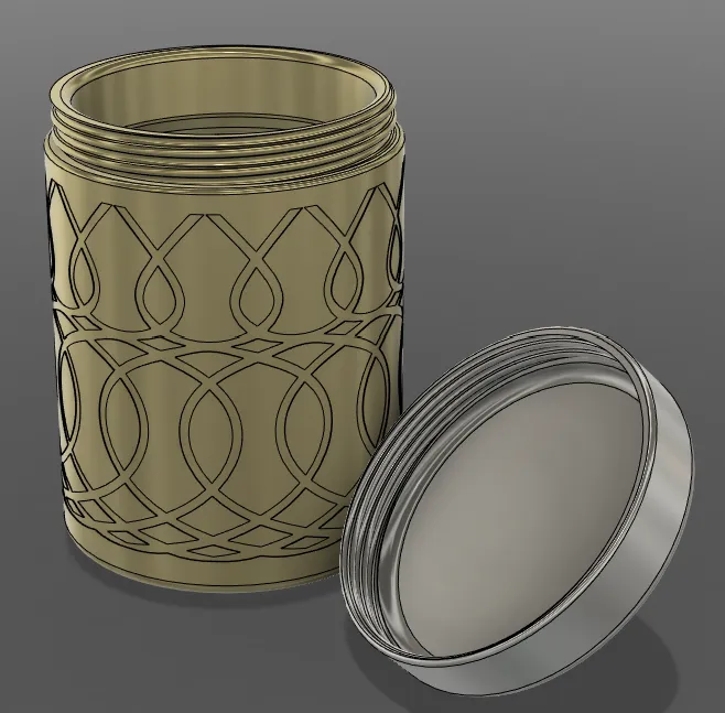 Stash Jar-76mm x 100 mm by jermaine | Download free STL model ...