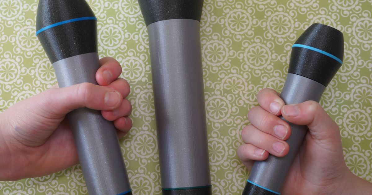 Twist-and-lock microphone toy / prop by FlyAttack | Download free STL ...