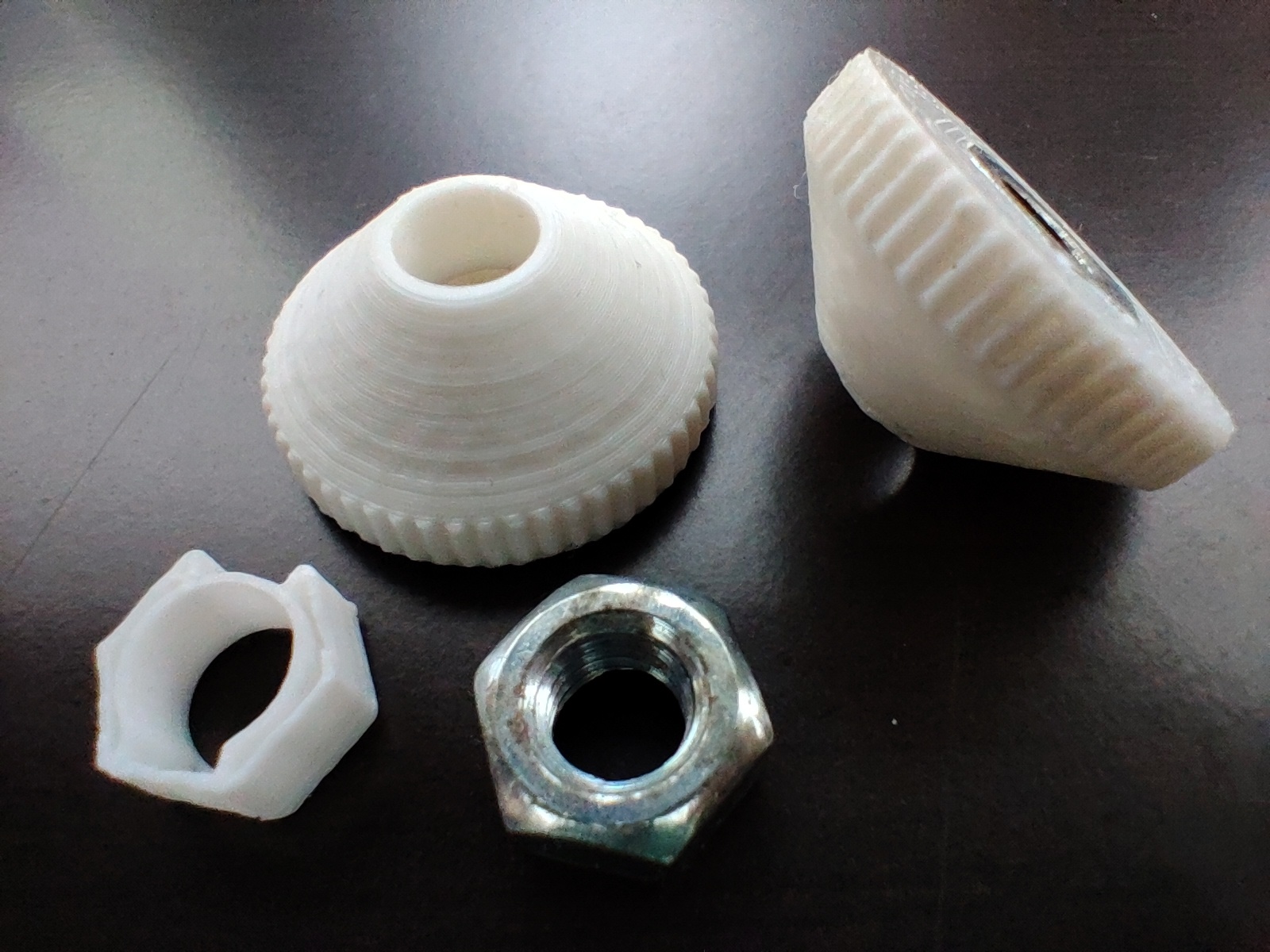 M6 Conic Finger Nuts, Three Types with STL, STEP and FCStd FreeCAD ...