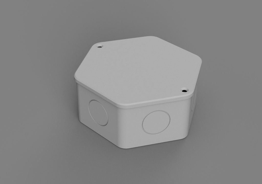 Hexagonal junction box with plain screwed lid 112x100x50mm - Cassetta ...