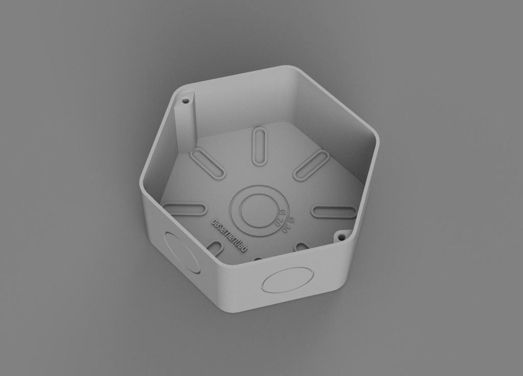 Hexagonal junction box with plain screwed lid 112x100x50mm - Cassetta ...