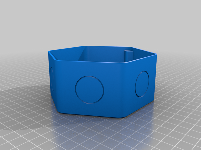 Hexagonal junction box with plain screwed lid 112x100x50mm - Cassetta ...