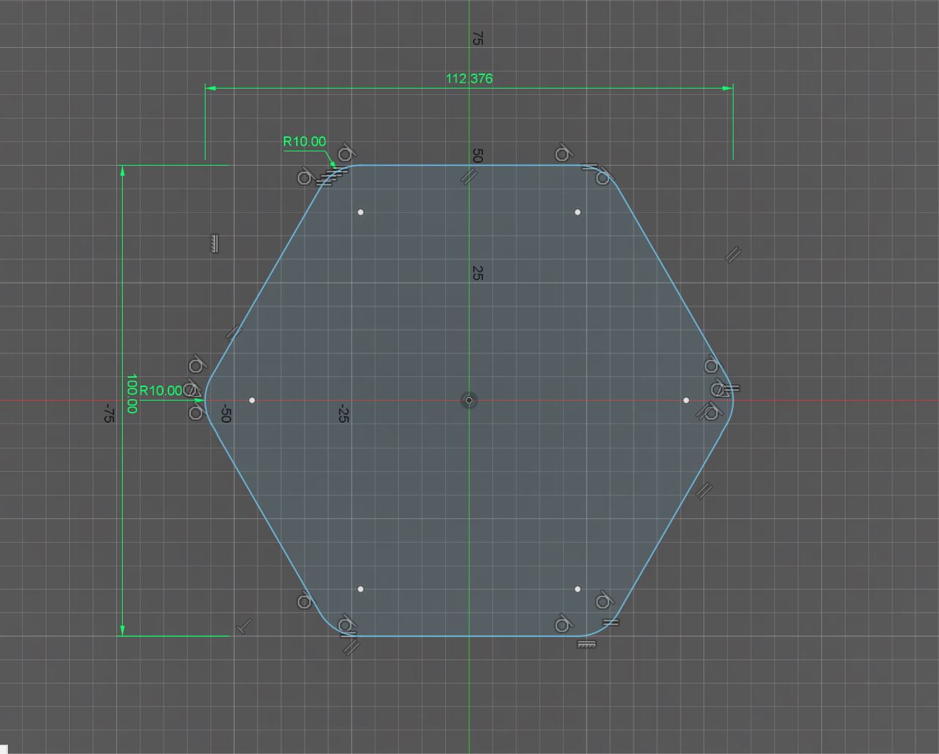 Hexagonal junction box with plain screwed lid 112x100x50mm - Cassetta ...