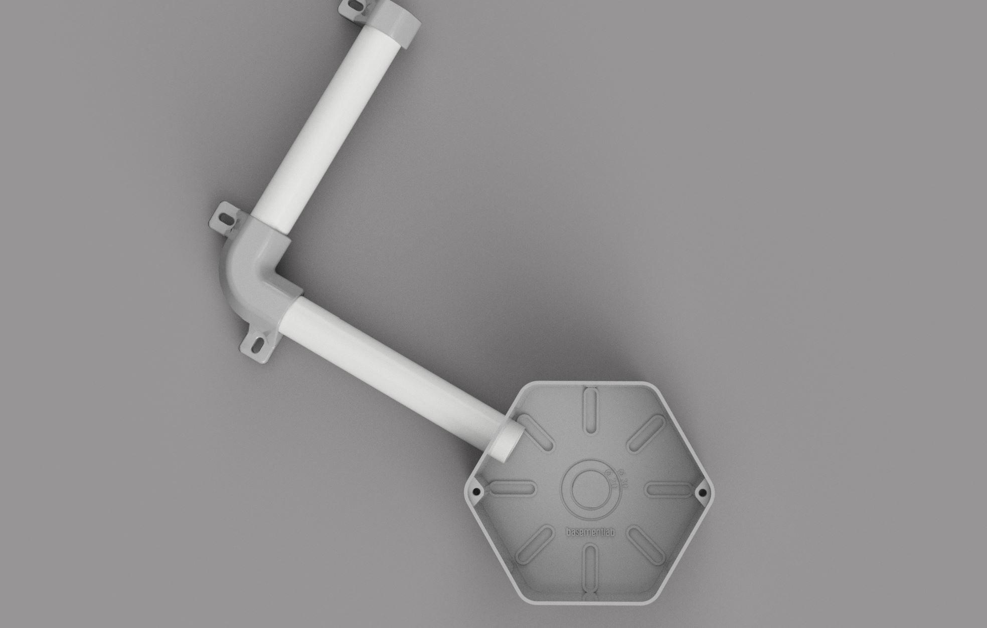 Hexagonal junction box with plain screwed lid 112x100x50mm - Cassetta ...