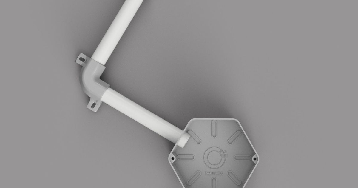 Hexagonal junction box with plain screwed lid 112x100x50mm - Cassetta ...