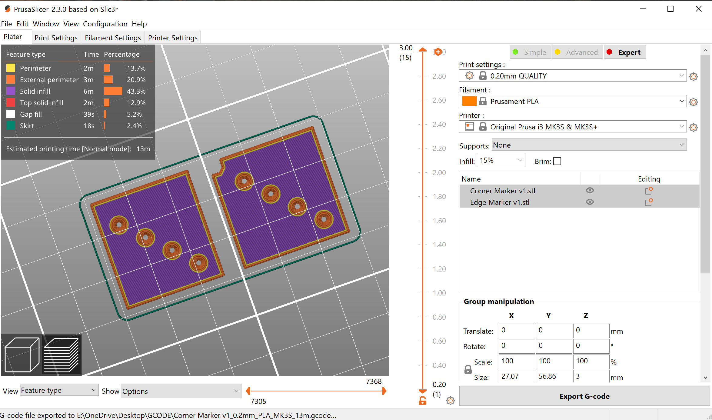 Edge / Corner Marking guide by Psyense | Download free STL model ...
