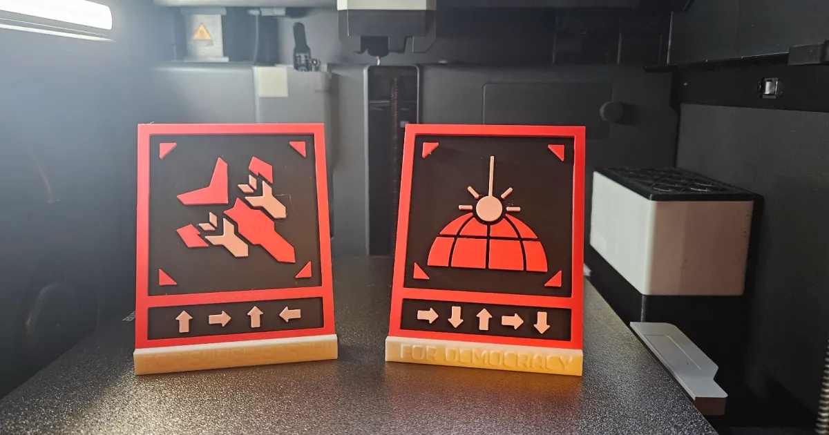 Helldivers 2 - Plaque Stand by beast3334 | Download free STL model ...