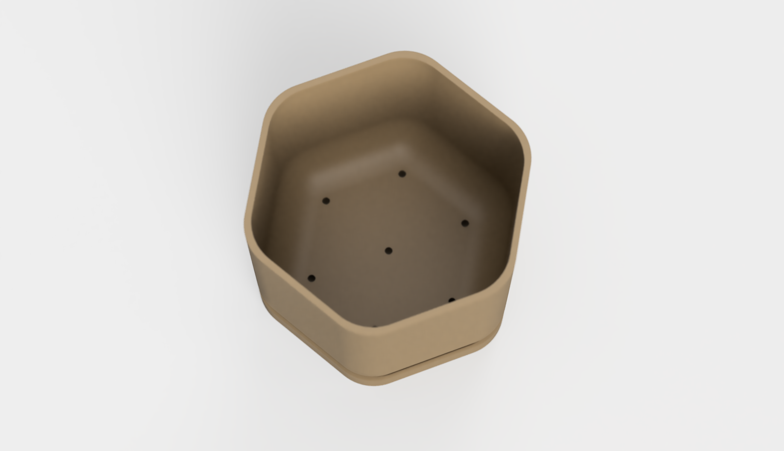Soft Hex Planter Pot with Drainage Holes and Drip Tray by drew.brashler ...