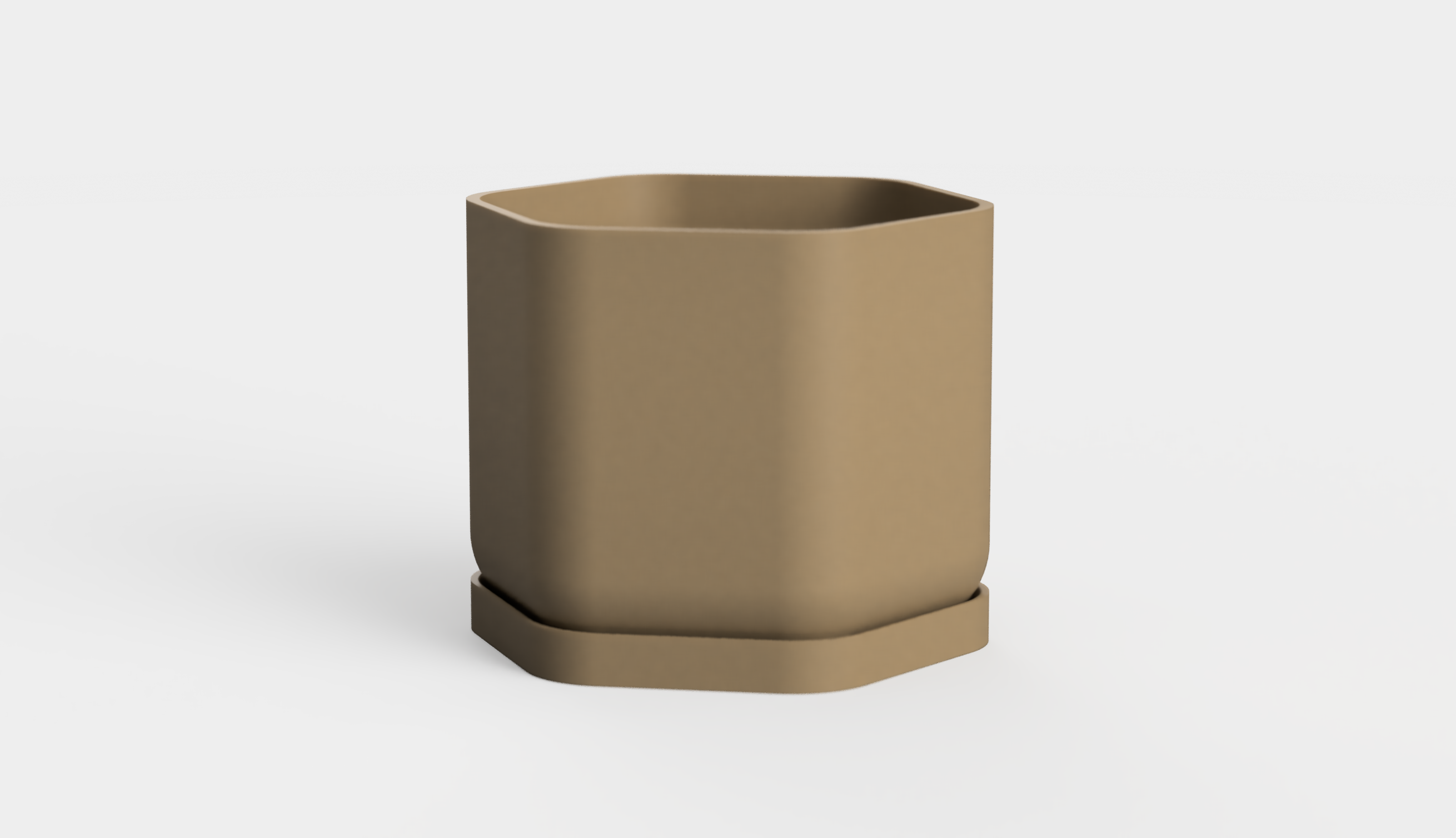 Soft Hex Planter Pot with Drainage Holes and Drip Tray by drew.brashler ...