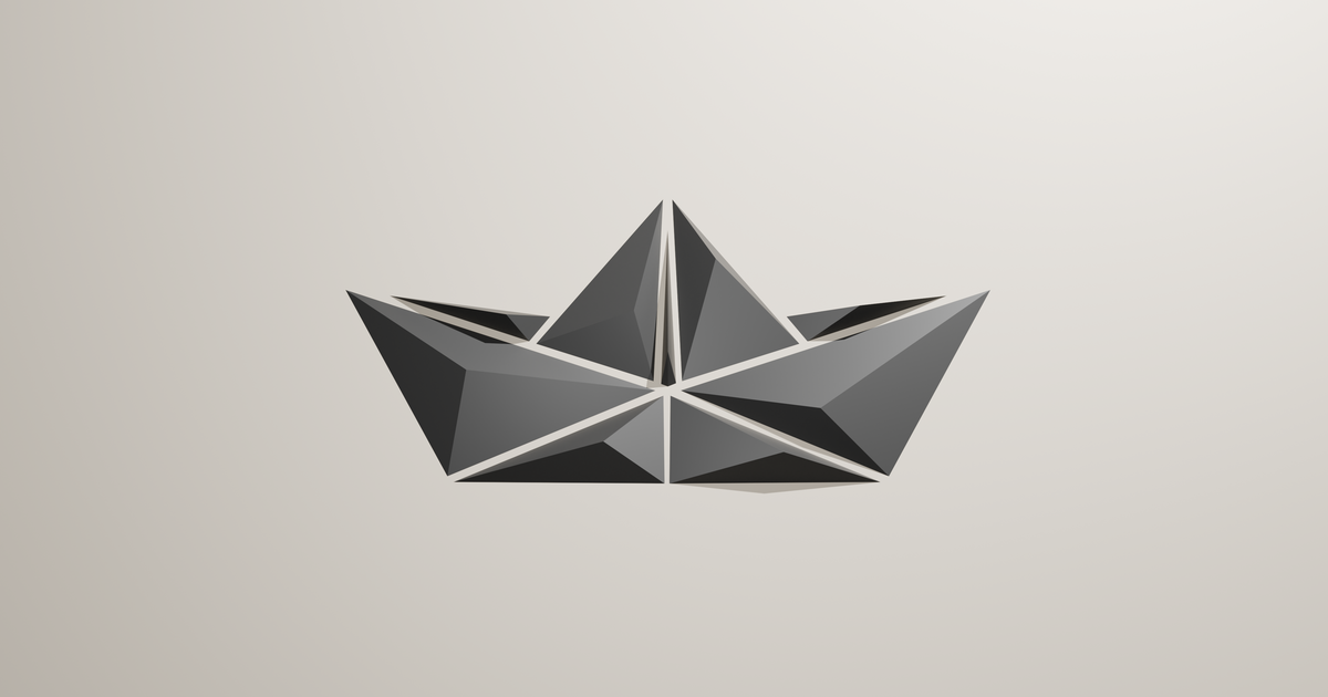 Paper boat geometric wall art by Squirrelsoft-py | Download free STL ...