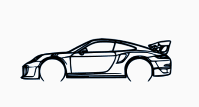 Porsche geometric wall decoration/keychain by T3D_design | Download ...
