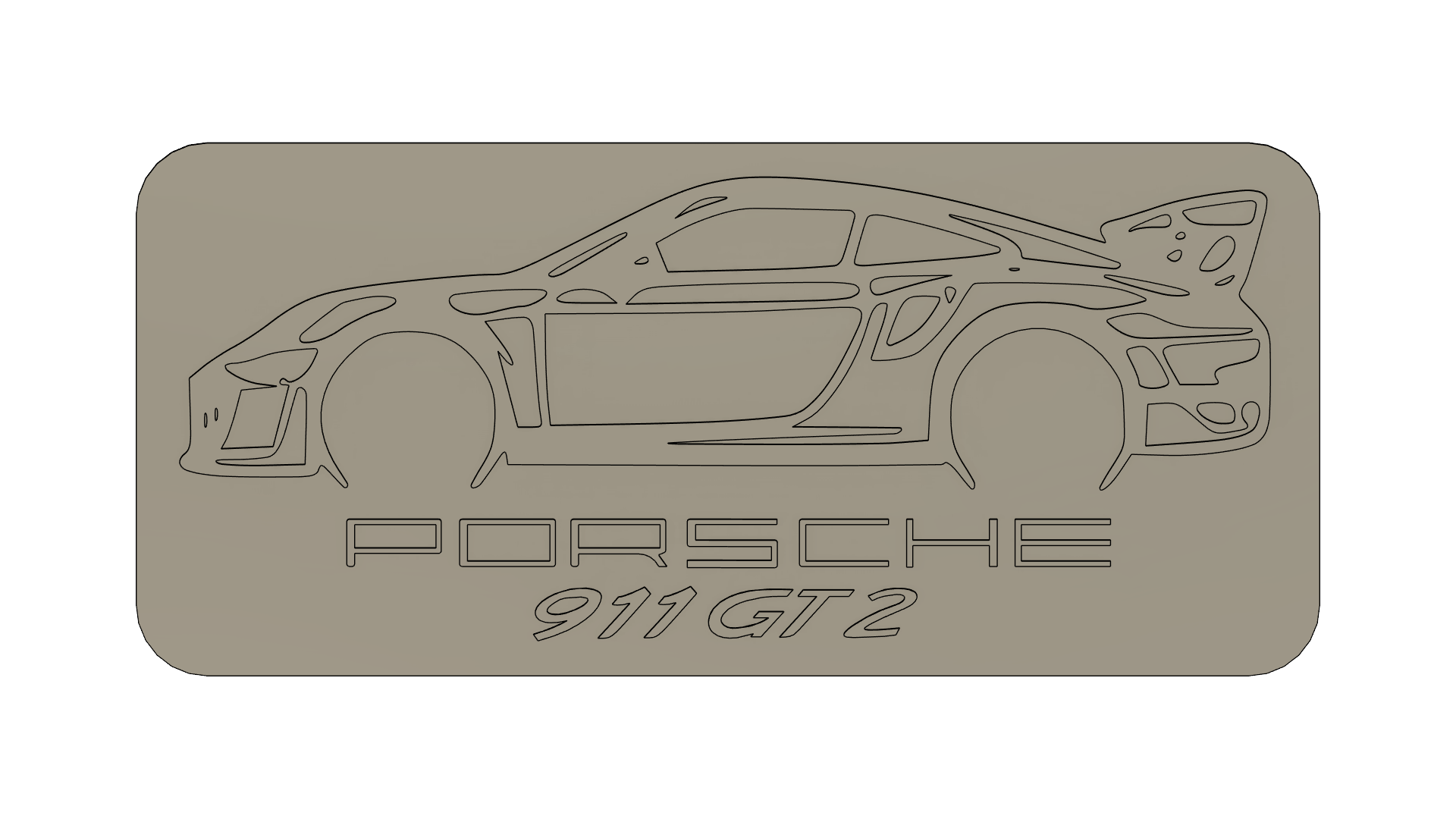 Porsche geometric wall decoration/keychain by T3D_design | Download ...