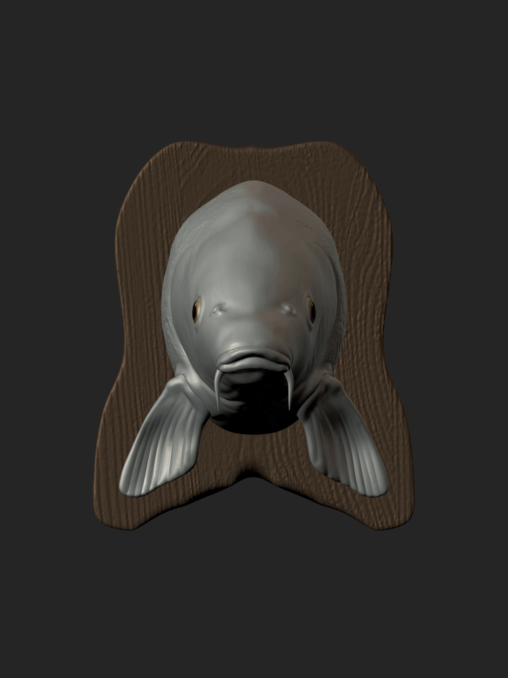 Carp statue wallmount by Rott3D | Download free STL model | Printables.com