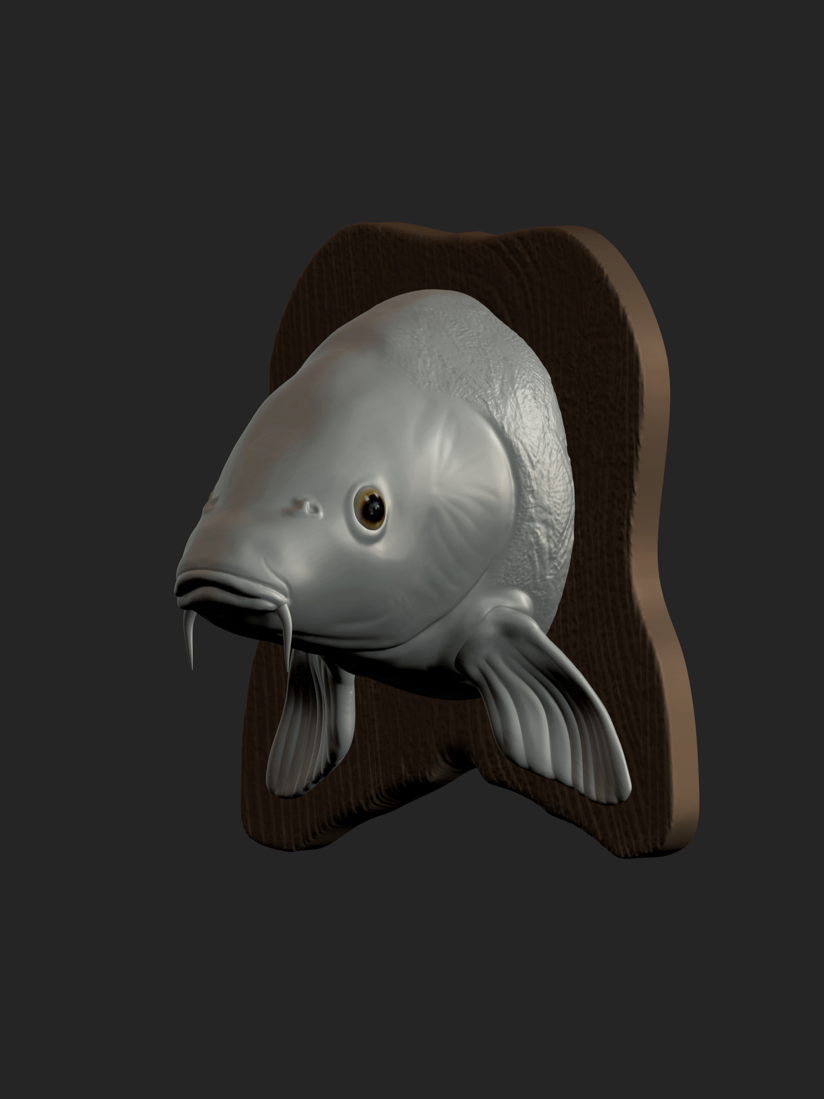 Carp statue wallmount by Rott3D | Download free STL model | Printables.com