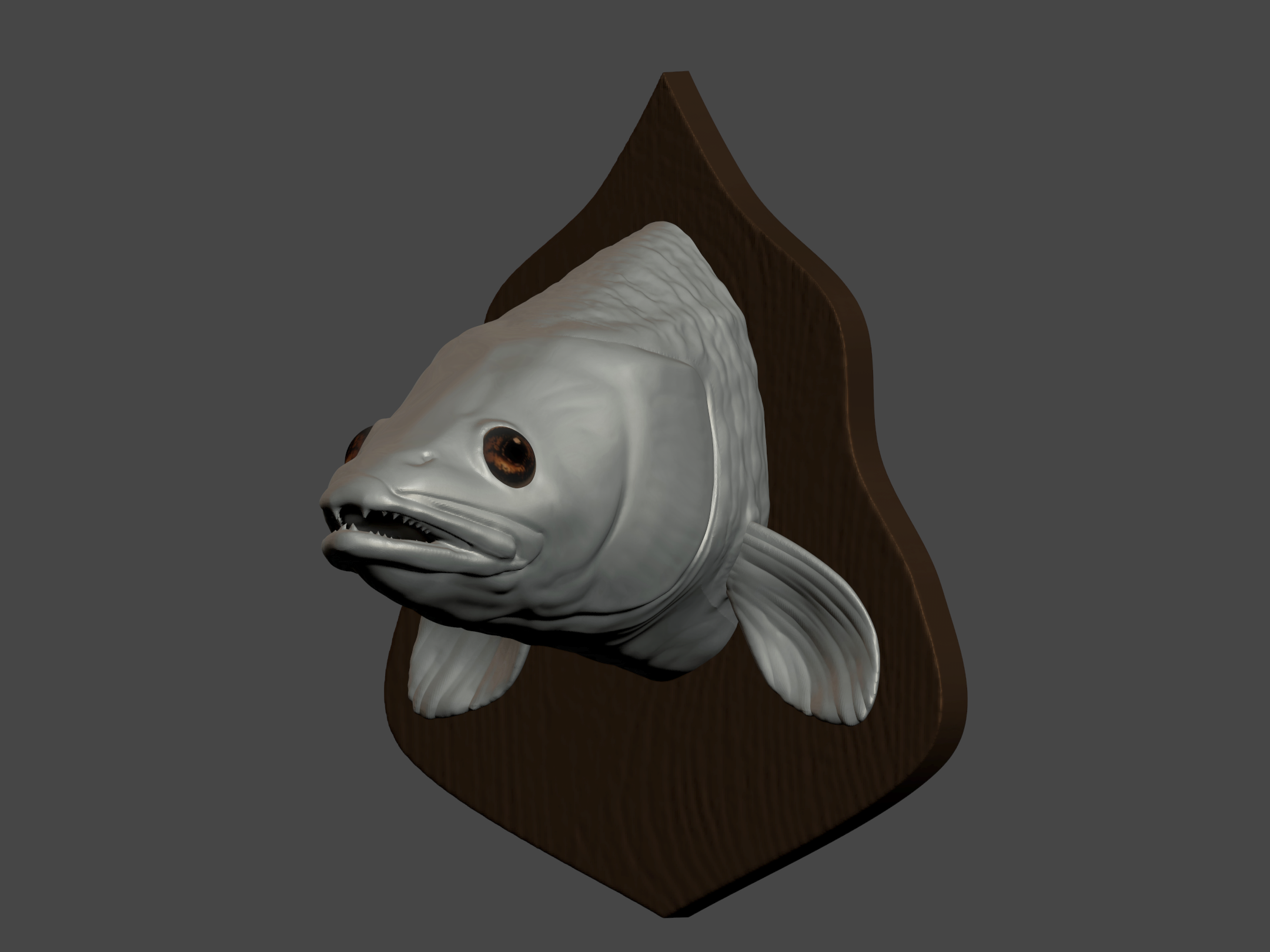 Zander head trophy wallmount by Rott3D | Download free STL model ...