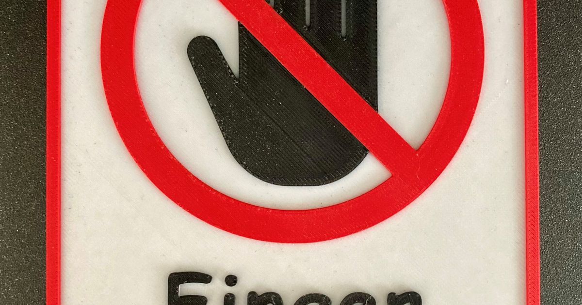 Schild Finger weg by 3d.mayer | Download free STL model | Printables.com