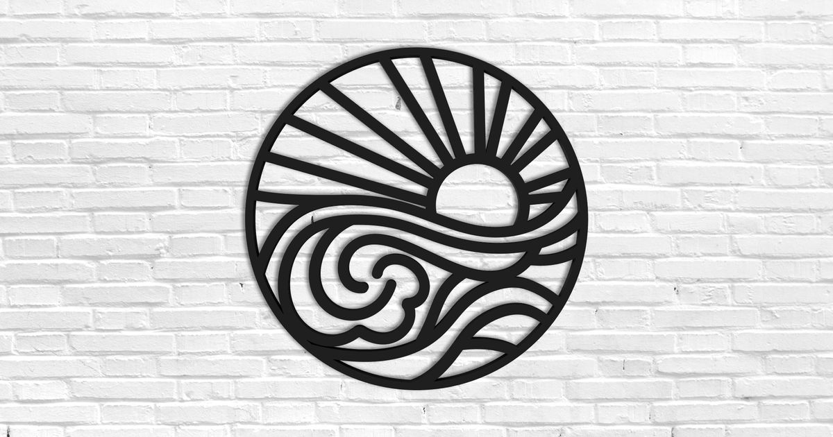 Sunrise wallart by Indibles | Download free STL model | Printables.com