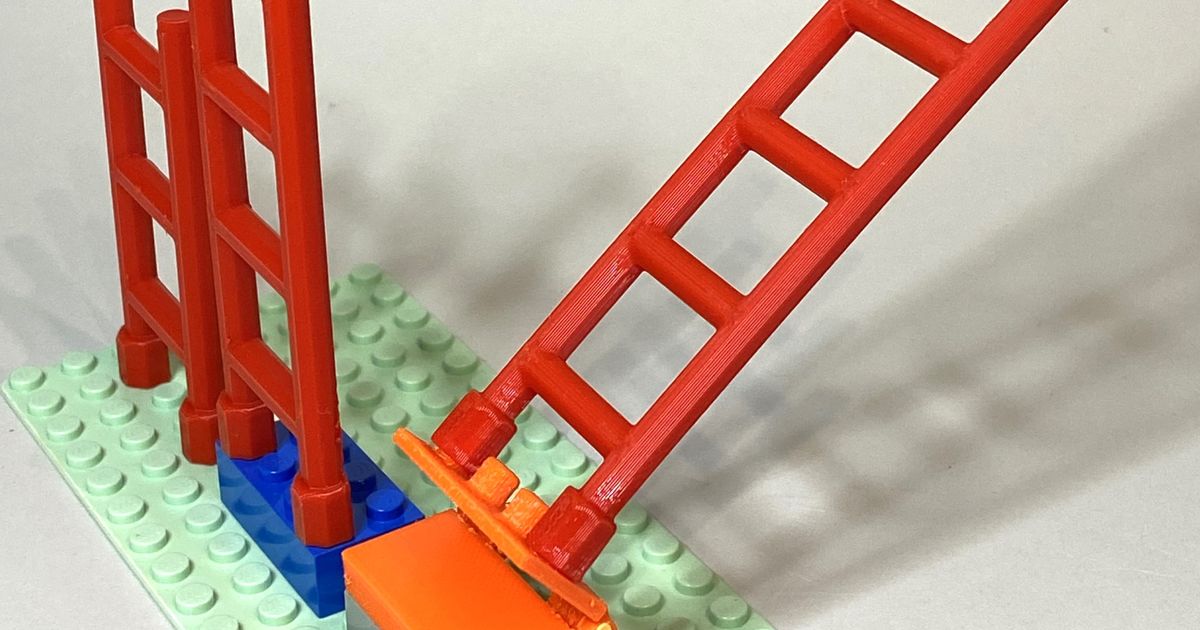 Lego (compatible) Ladders and Adjustable Base Foot by Tritschi ...