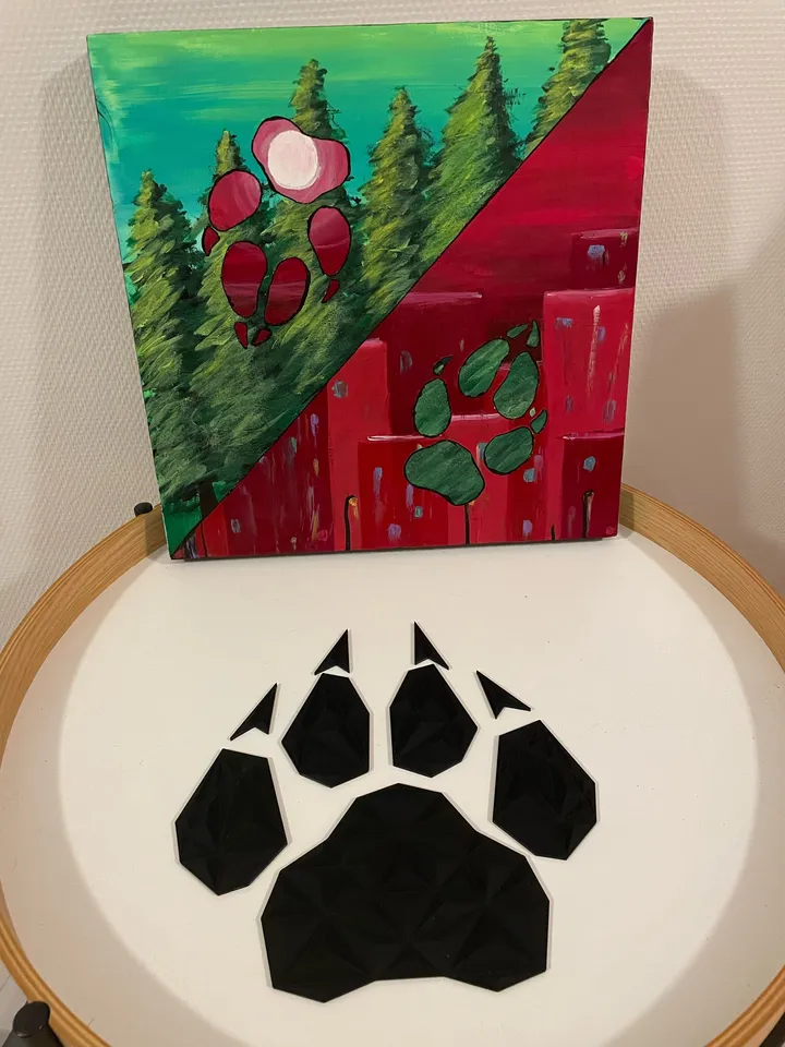 Wolf Paw Wall Art by Stine | Download free STL model | Printables.com