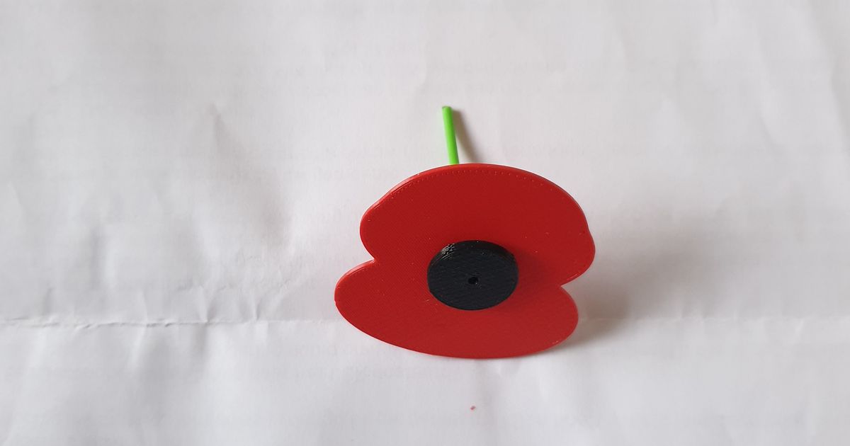 Poppy flower simple by tiepje | Download free STL model | Printables.com