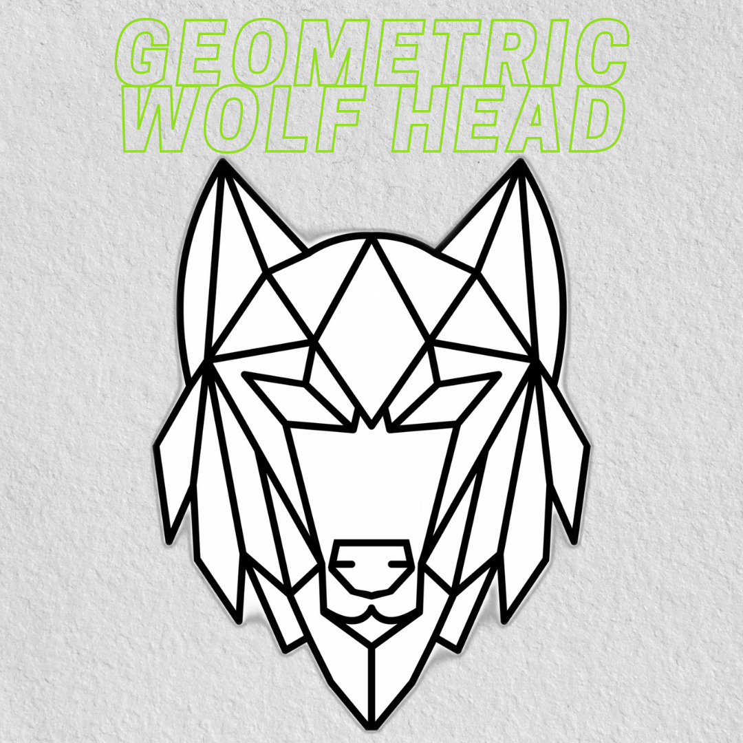 geometric wolf head for wall by Player Xy | Download free STL model ...