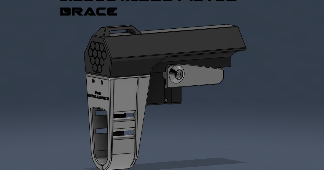 APB3 - Adjustable Pistol Brace by Bad Intelligence | Download free STL ...