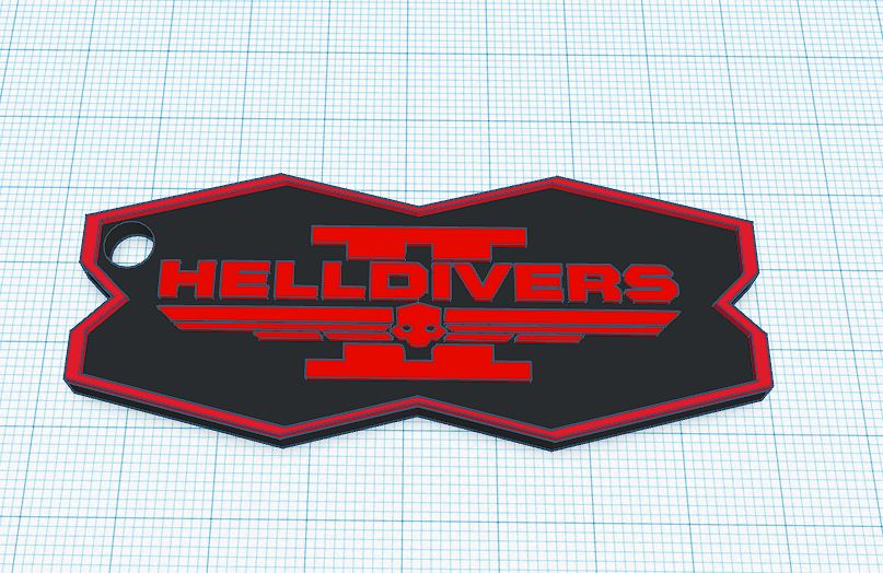 Helldivers 2 Keychain with ridge by Decal7 | Download free STL model ...