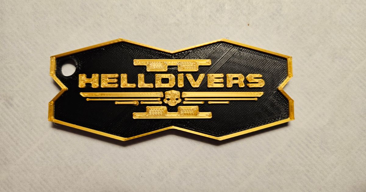 Helldivers 2 Keychain with ridge by Decal7 | Download free STL model ...
