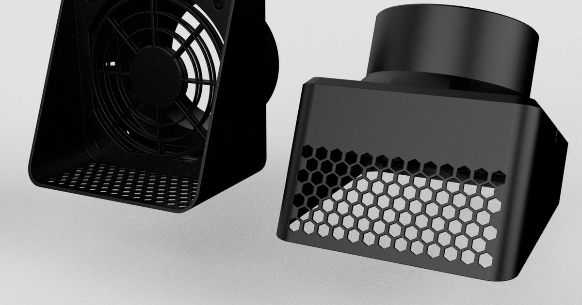 120mm Fan solder fume extractor by Edward Cai | Download free STL model ...