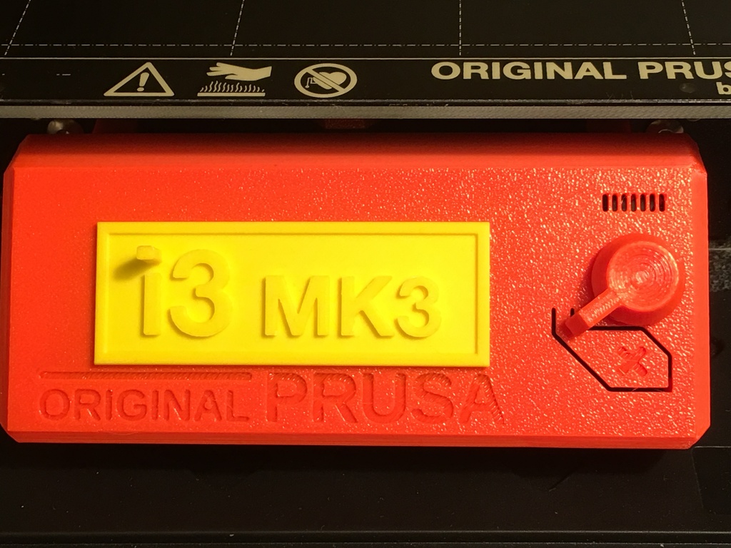 Prusa i3 MK3S LCD Logo Cover Plate by Real 3D Prints | Download free ...