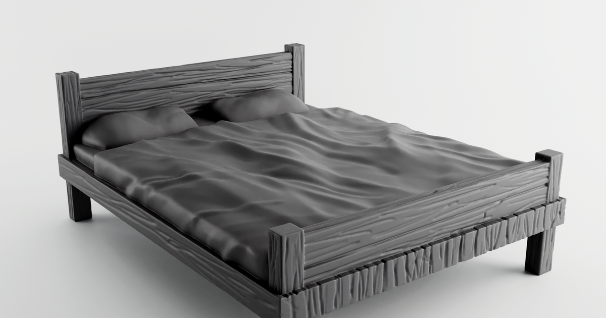 Double bed by The Toadstool Weaver | Download free STL model ...
