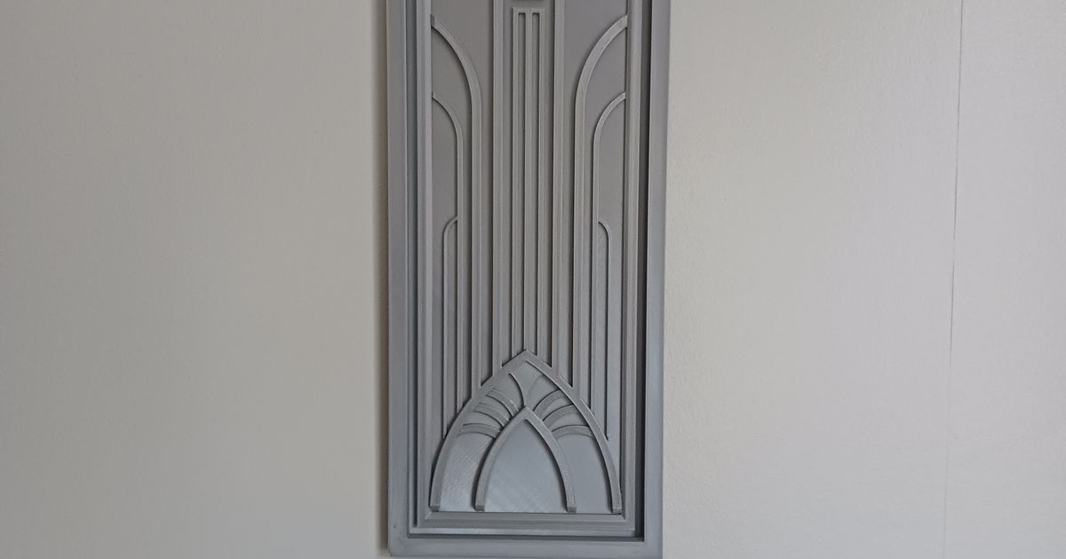 Geometric Art Deco Wall Panel by ArtformDesigns3D | Download free STL ...