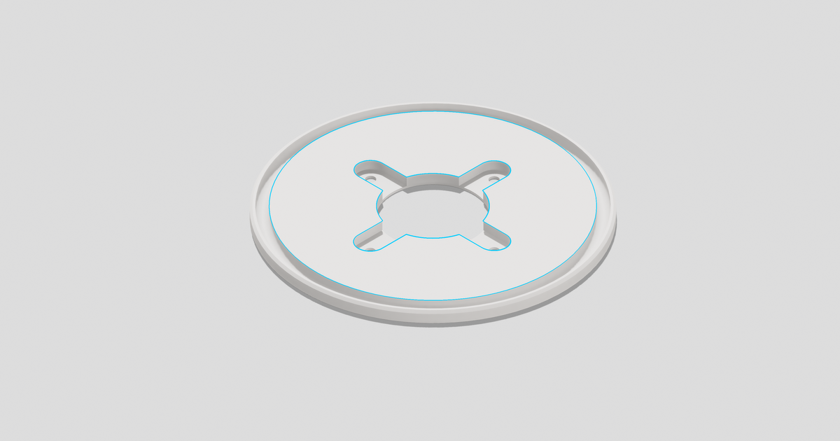Caulk mounting plate for UniFi U6 Lite by Ben Ku | Download free STL ...