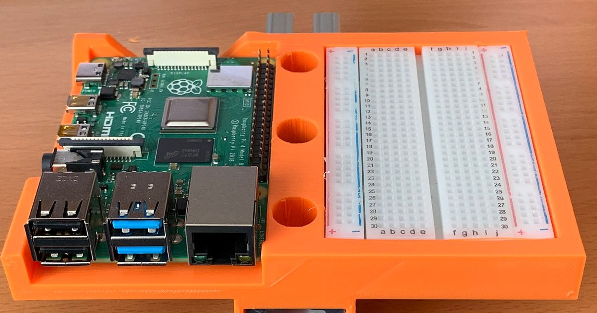 An 8020 Series 10 bumper for the Raspberry Pi 4 with a proto board by ...