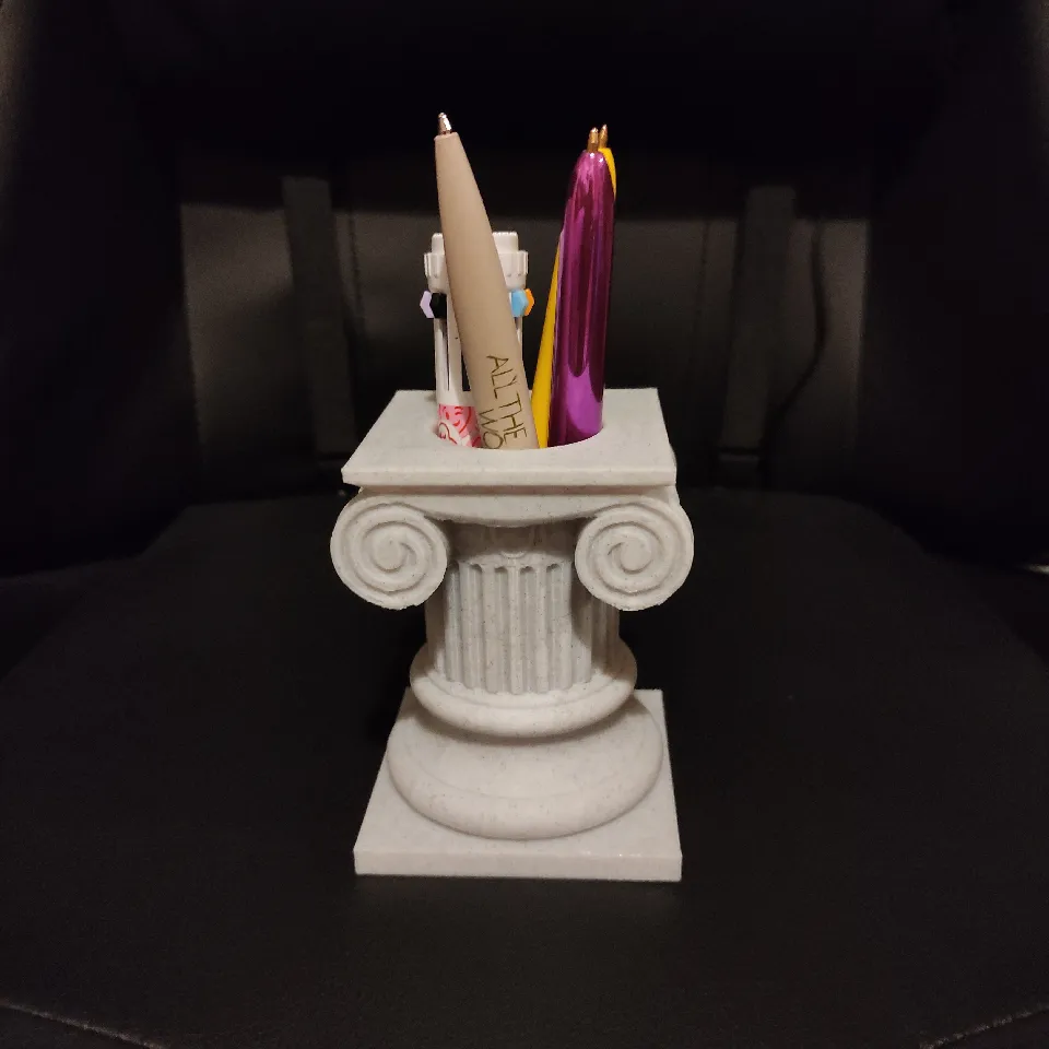 Ionic Column Pillar Pen Holder (Remix) by Jivinace | Download free STL ...