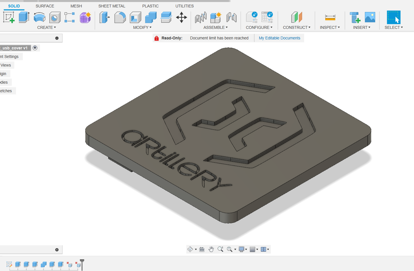 Sidewinder X2 USB slot cover by Vytautas Juodviršis | Download free STL ...