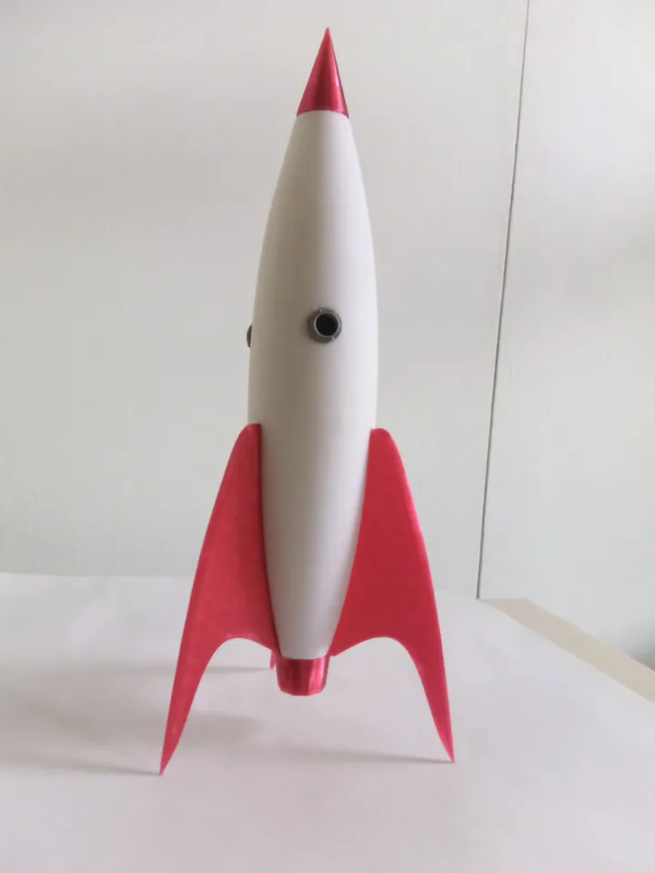 1950s Rocket Ship Logo