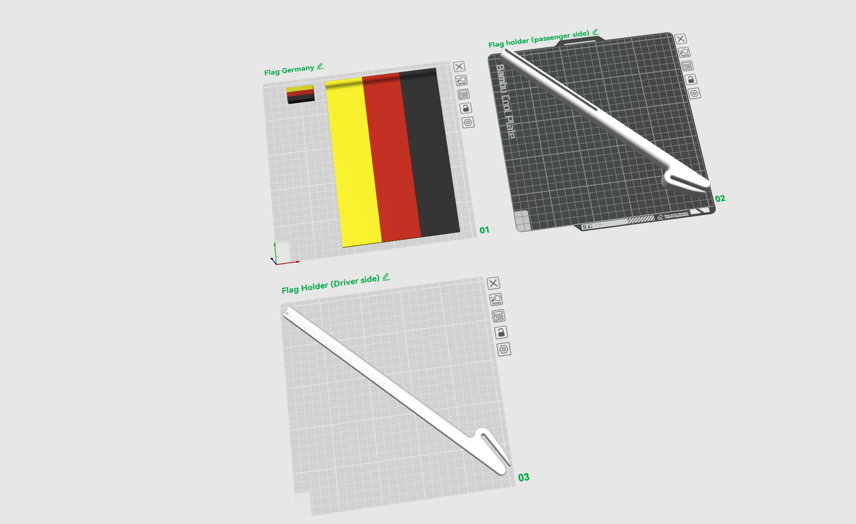 Car Window Flag for Germany by GoldichForge | Download free STL model ...