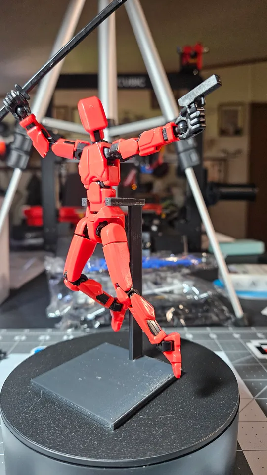 Simple Action Figure Stand for Dummy 13 or Lucky 13 by Das Faust | Download free STL model ...