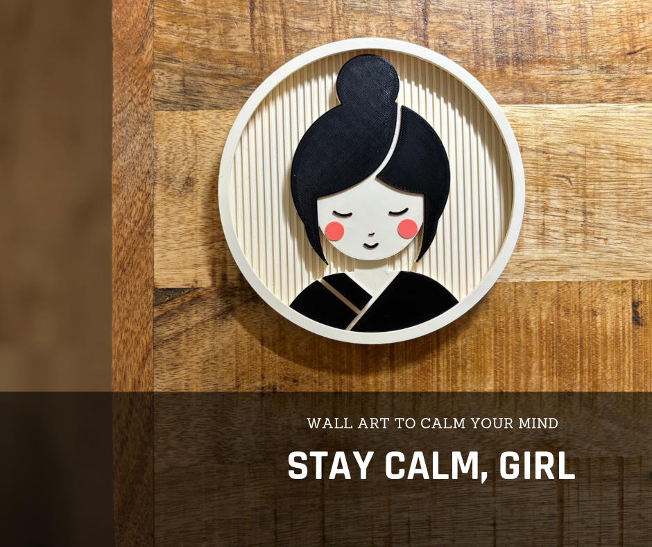 Stay Calm Girl (wall art with frame) by Petra Ollender | Download free ...