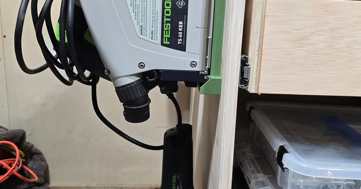 Festool TS60 Tracksaw Wall Holder by boasist | Download free STL model ...