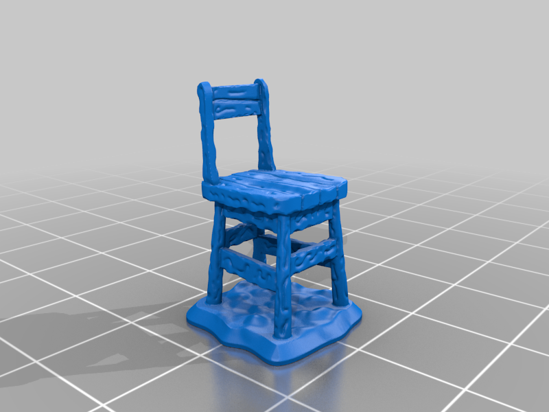 Small Rough Chair by Zac M | Download free STL model | Printables.com