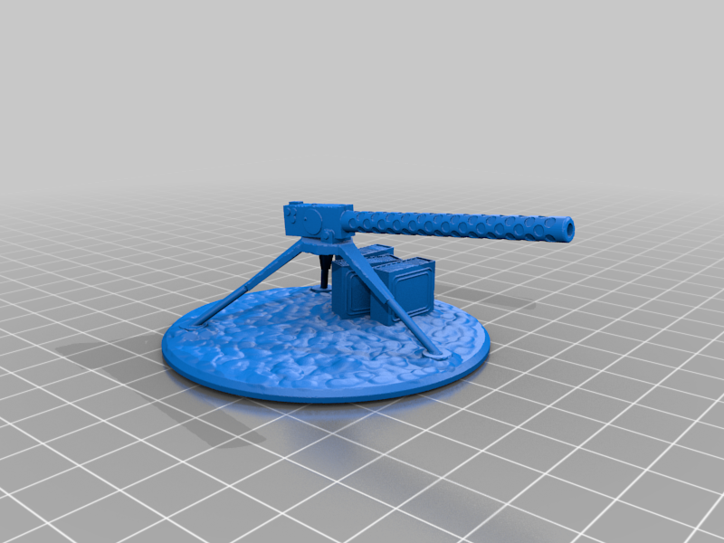 Vintage Machine Gun Terrain Model by Zac M | Download free STL model ...