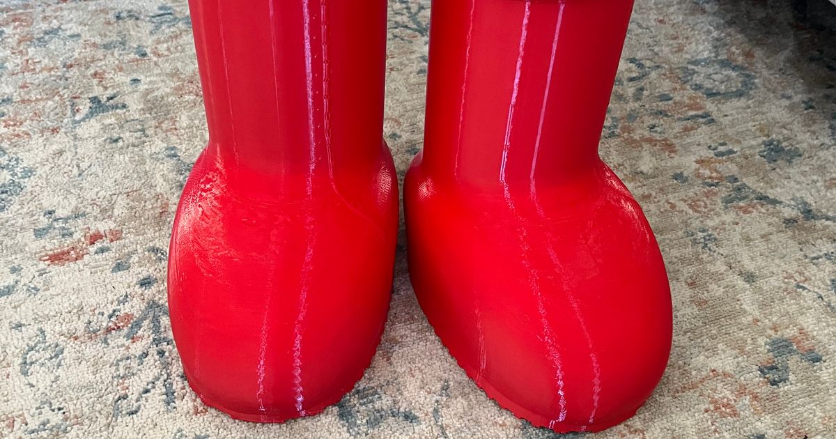 big red boots for kids by Talon Bluth | Download free STL model ...