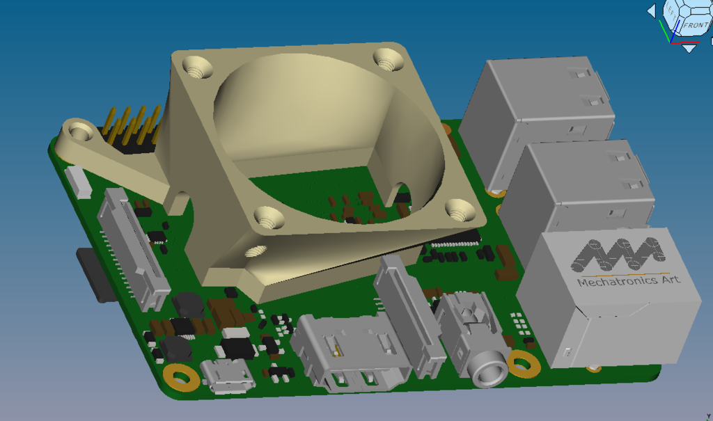 40mm Fan Mount for Raspberry Pi 3 Model B V1.2 (2015) by zzzy ...